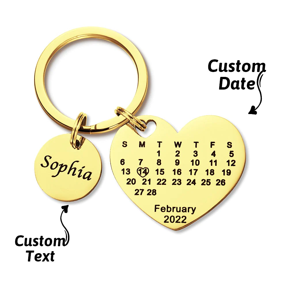 Heart Shaped Calendar Keychain - Keychains Kenya