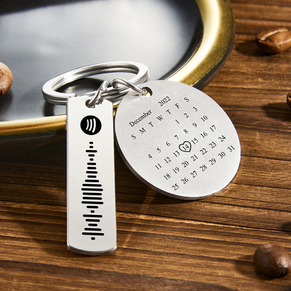 Circular Spotify Calendar Keychain - Keychains Kenya